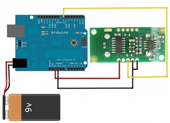 Mesurer la distance d'un objet avec le module à ultrason SRF05